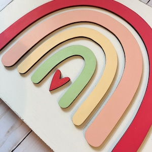 Rainbow Wood Sign, Rainbow Decor, Girls Room Decor, Kids Room Decor ...