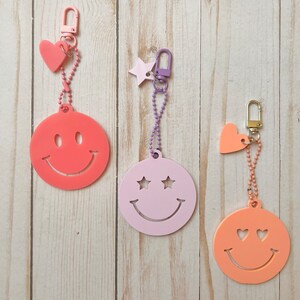 Smiley Face Keychain Backpack Charm - Etsy