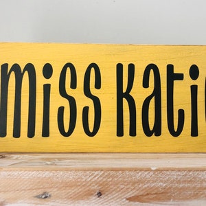 Pencil Teacher Name Sign - Etsy