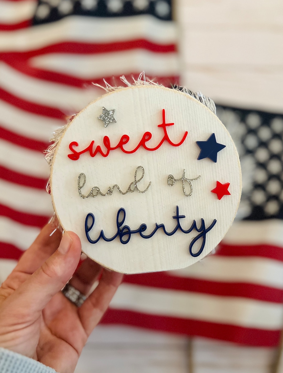 Sweet Land of Liberty, 4th of July Decor, Patriotic Decor - Etsy