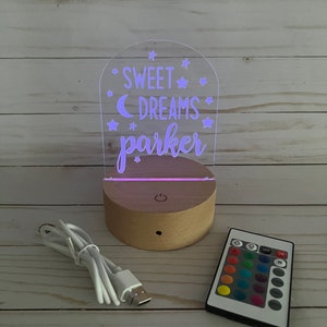 Customized LED Acrylic Night Light, Light up Sign - Etsy