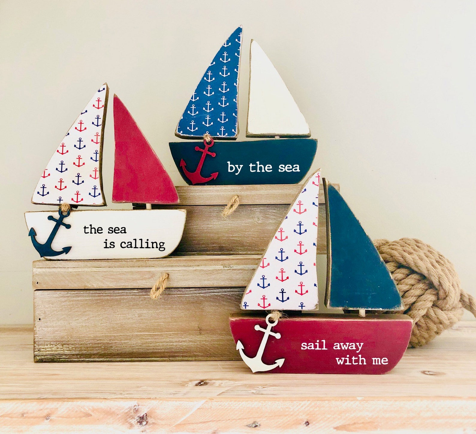 Sail Boat, Wooden Boat, Nautical Décor, Nursery Decor - Etsy