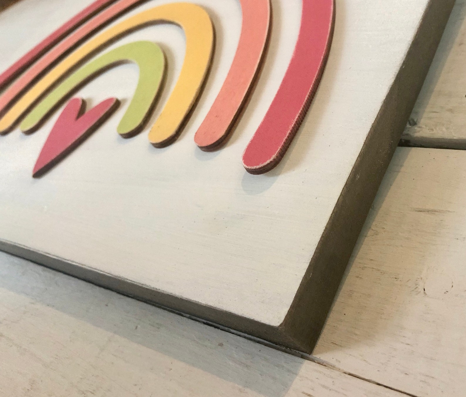 Rainbow wood sign rainbow decor girls room decor kids room | Etsy