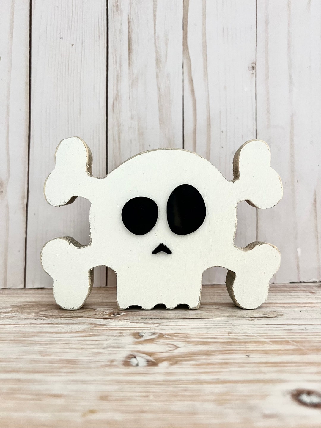 Wood Skull, Wood Skull Décor, Halloween Décor, Skull Shelf Sitters ...