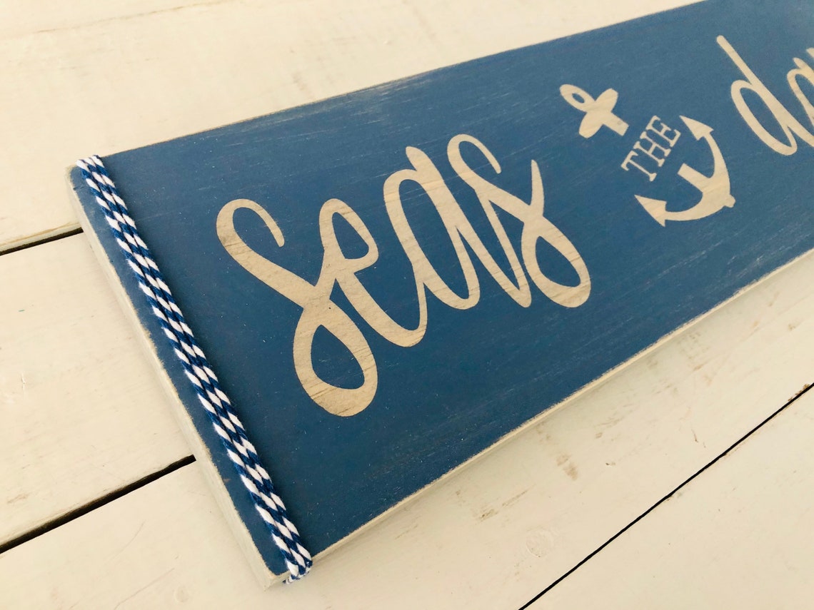 Seas the Day Nautical Wood Sign | Etsy