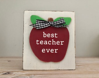 Best Teacher Sign | Etsy