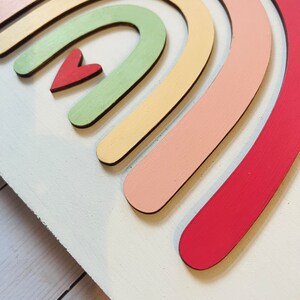 Rainbow Wood Sign, Rainbow Decor, Girls Room Decor, Kids Room Decor ...