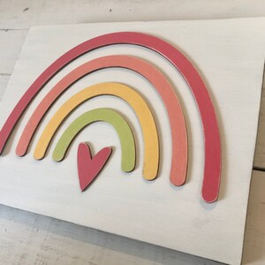 Rainbow wood sign rainbow decor girls room decor kids room | Etsy