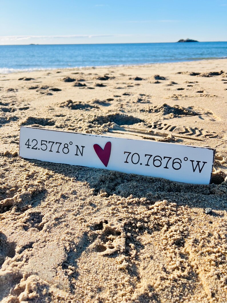 Coordinates Wood Sign - Etsy