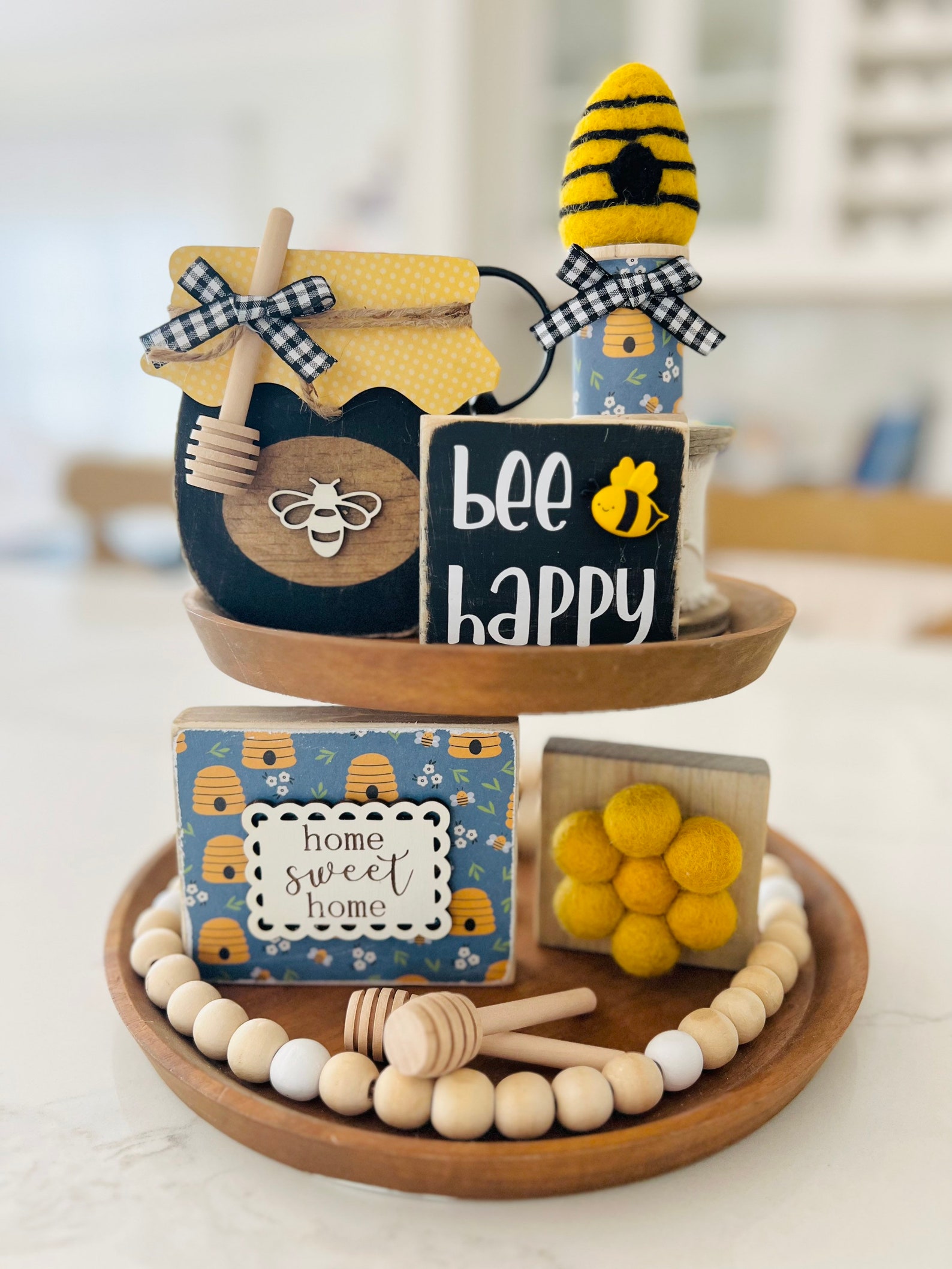 Honey Jar Tiered Tray Decor, Honey Jar Sign, Bee Decor - Etsy