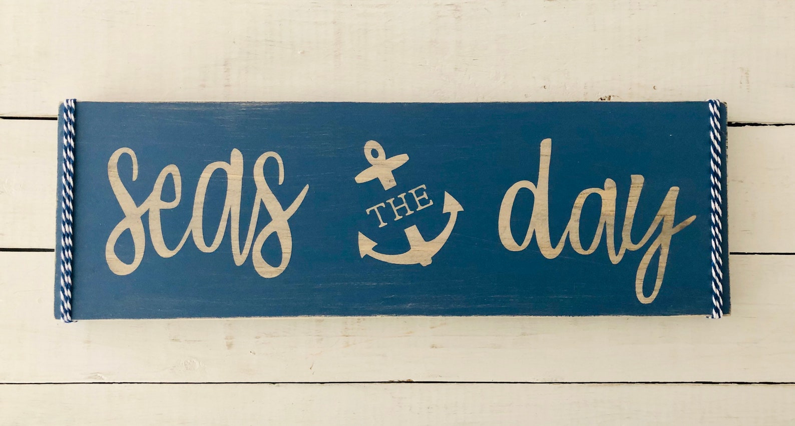 Seas the Day Nautical Wood Sign - Etsy