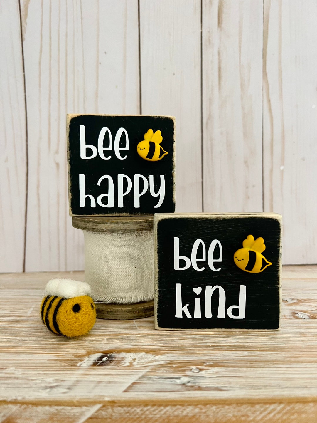 Bee Happy Bee Kind Mini Signs - Etsy