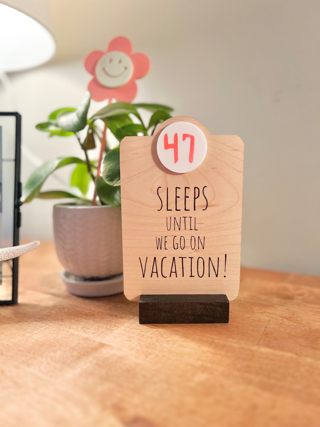 Vacation Countdown Sign, Desk Sign, Dry Erase Vacation Countdown - Etsy