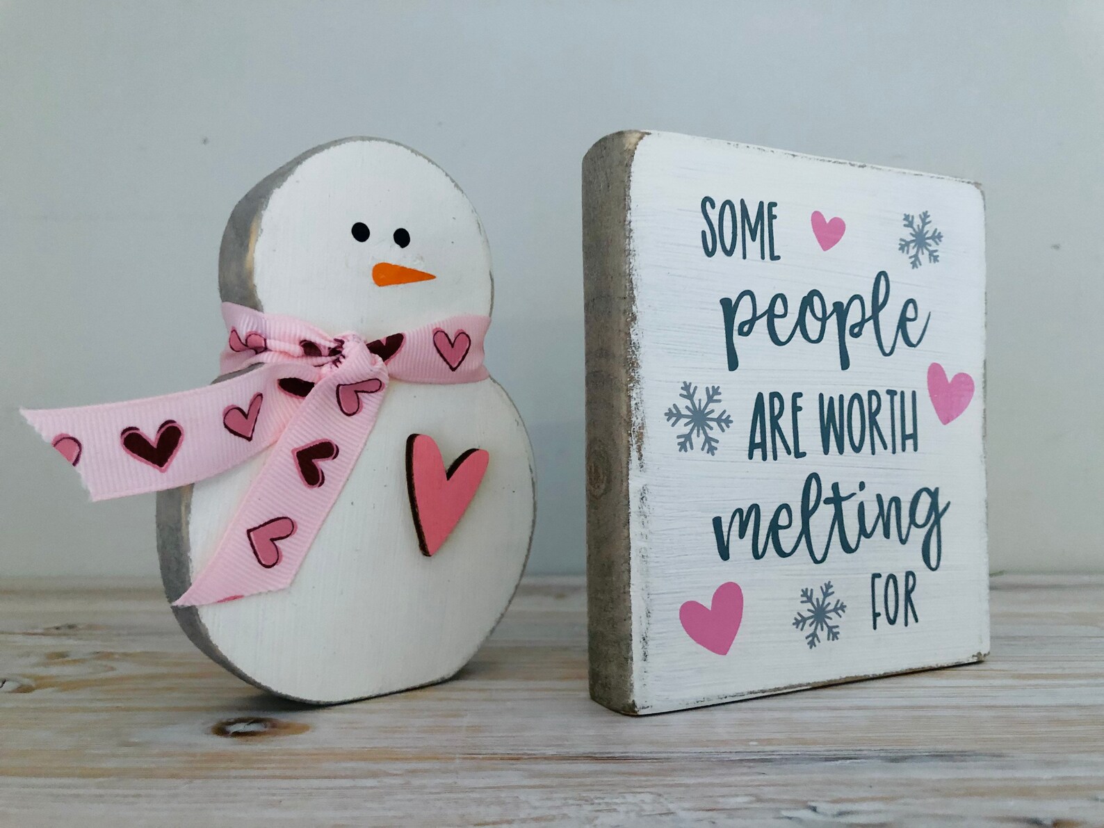 Snowman and Sign Set Some People Are Worth Melting For - Etsy