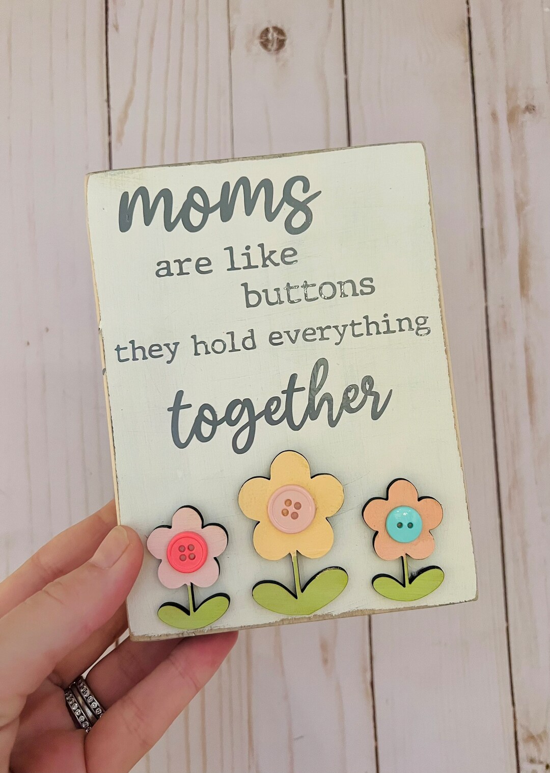 Moms Are Like Buttons, Mothers Day Sign, Spring Sign - Etsy