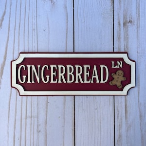 Gingerbread Lane Sign, Tiered Tray Decor, Christmas Decor - Etsy