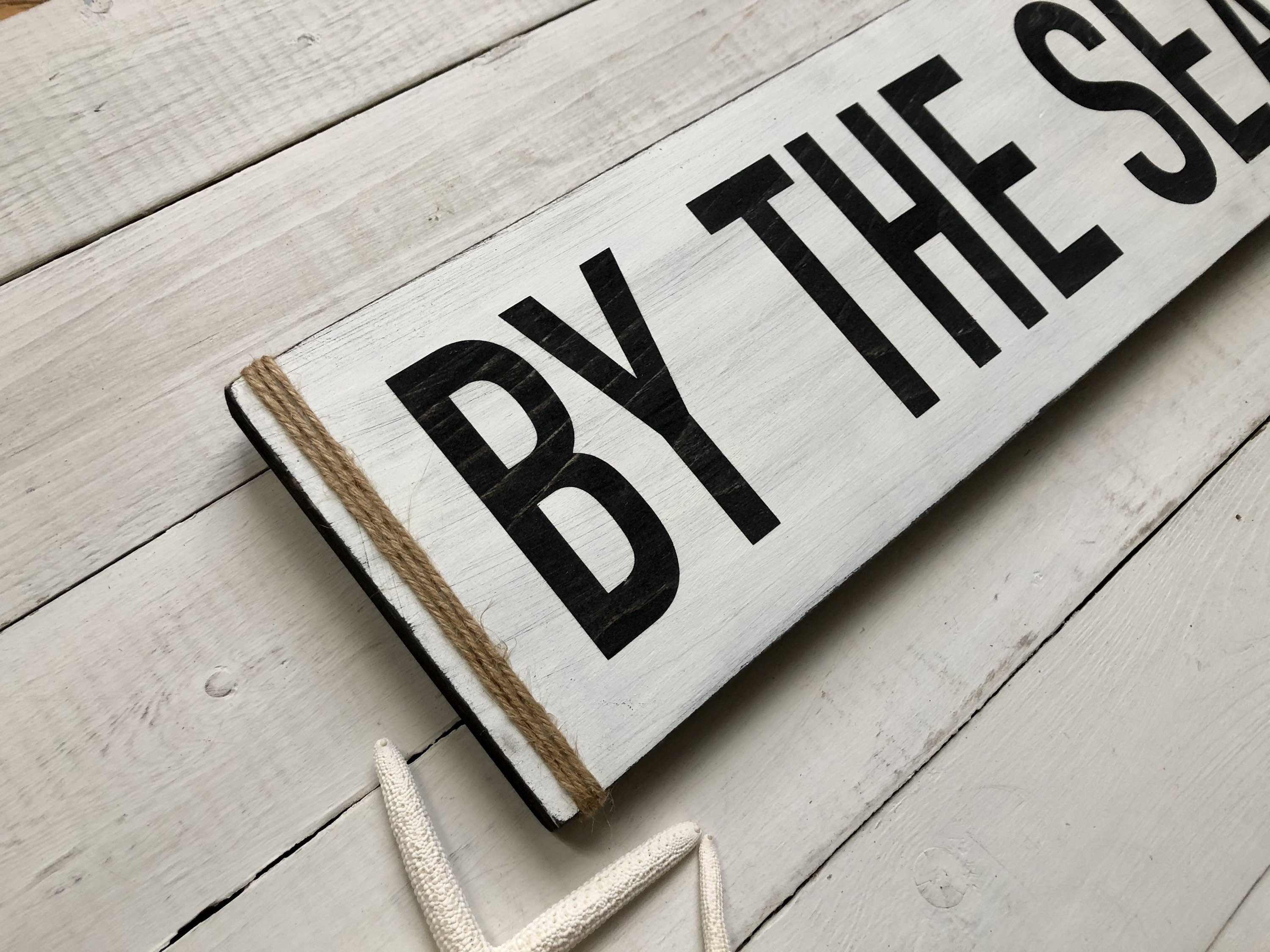 By the Sea Nautical Wood Sign | Etsy