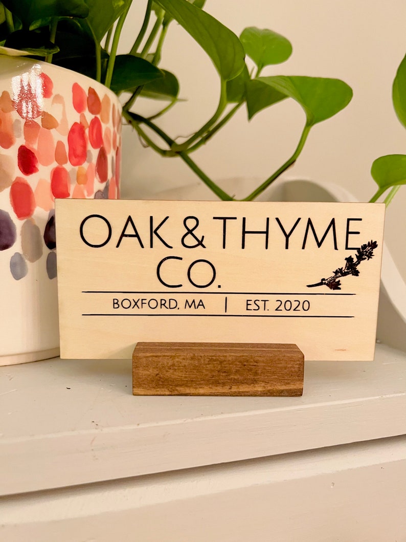 Business or Logo Desk Top Sign, Personalized Sign - Etsy