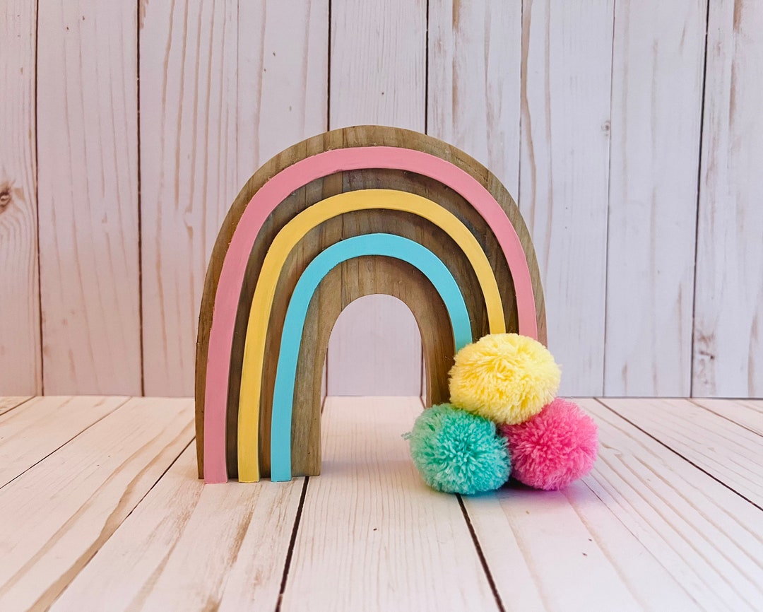 Rainbow Wood Sign, Rainbow Decor, Girls Room Decor, Kids Room Decor ...
