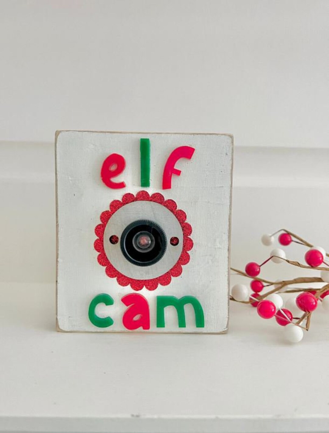 Santa Cam Sign, This House is Under Watch Wood Sign, Christmas Wood ...