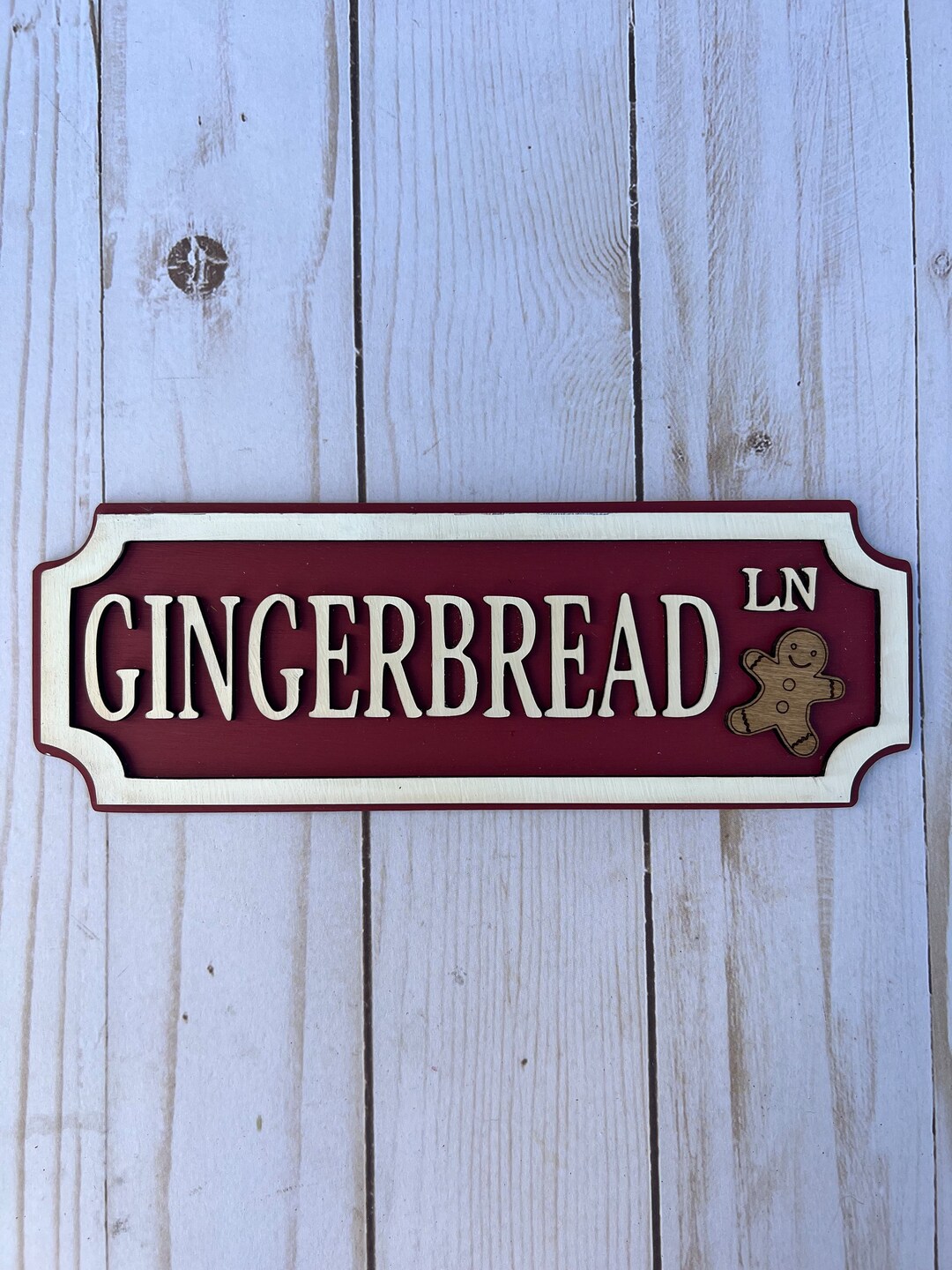 Gingerbread Lane Sign, Tiered Tray Decor, Christmas Decor - Etsy