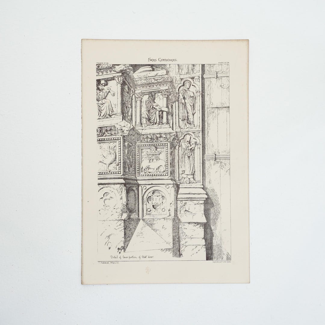19th Century Lithograph by William Eden Nesfield. Plate No 084 - Etsy