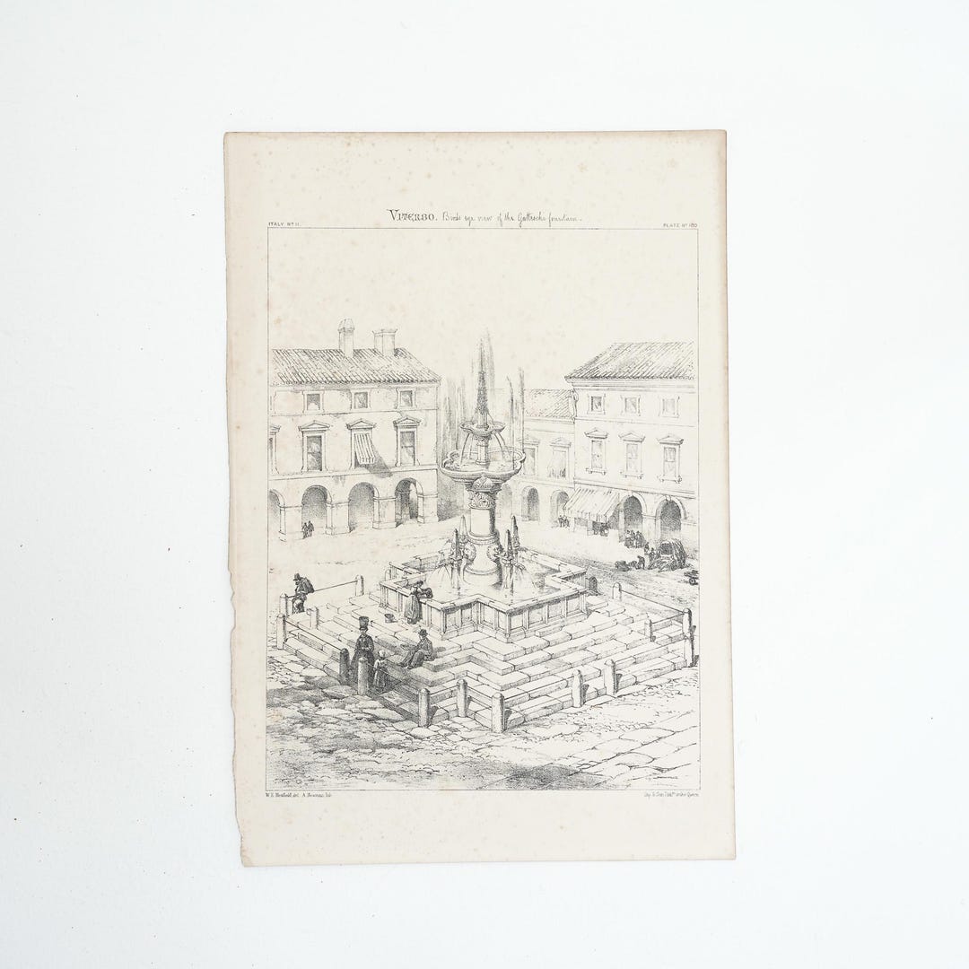 19th Century Lithograph by William Eden Nesfield. Plate No 100 - Etsy