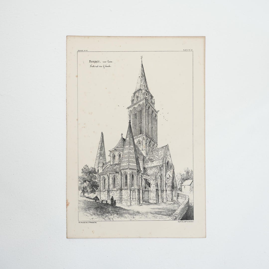19th Century Lithograph by William Eden Nesfield. Plate No 057 - Etsy