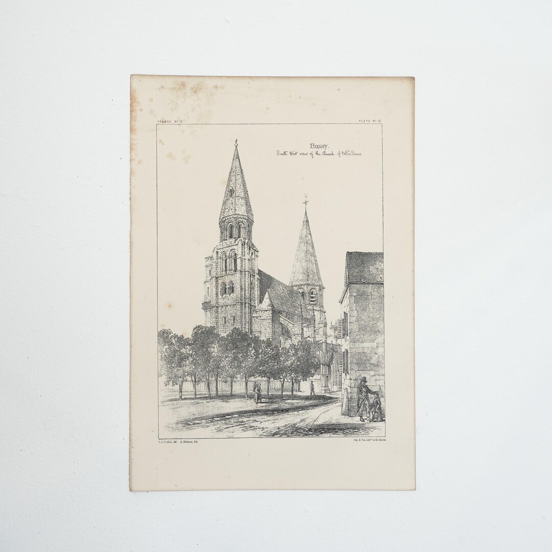19th Century Lithograph by William Eden Nesfield. Plate No 070 - Etsy