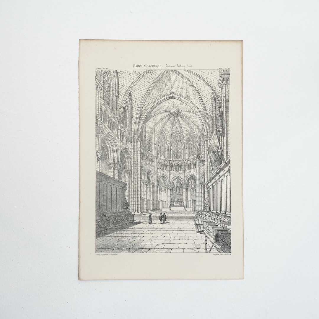 19th Century Lithograph by William Eden Nesfield. Plate No 082 - Etsy
