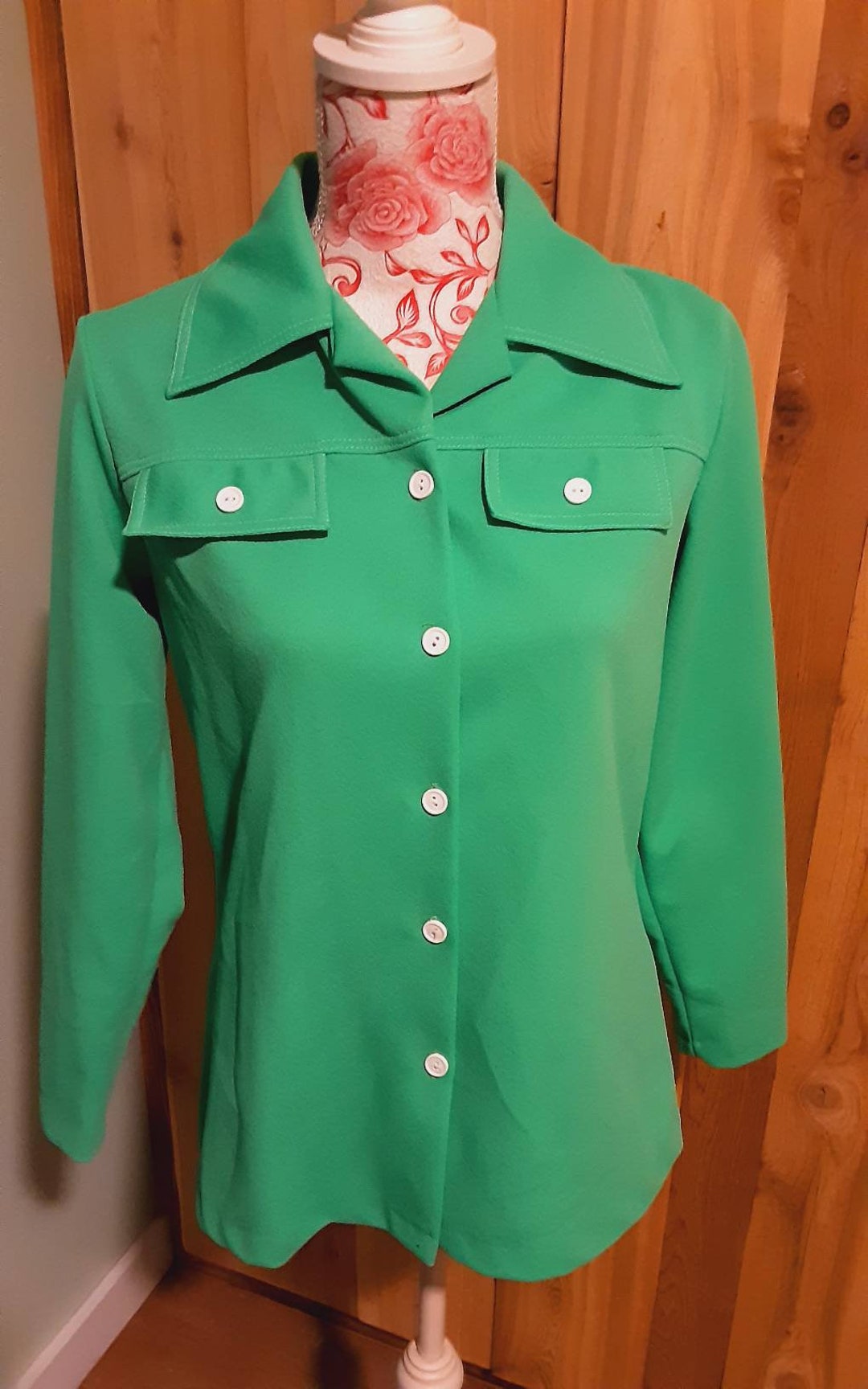 70s Mod Sears Green Pants Suit/2 Piece Sears 100%polyester Green Blazer ...
