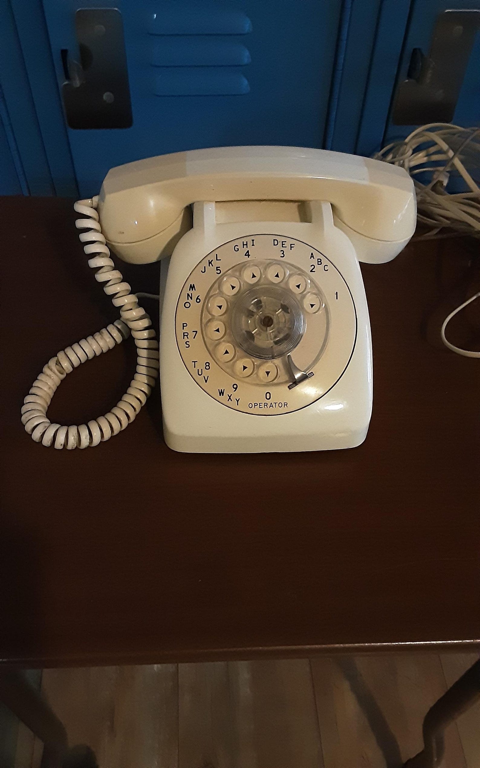 Vintage Beige Rotary Dial Telephone With Cords - Etsy