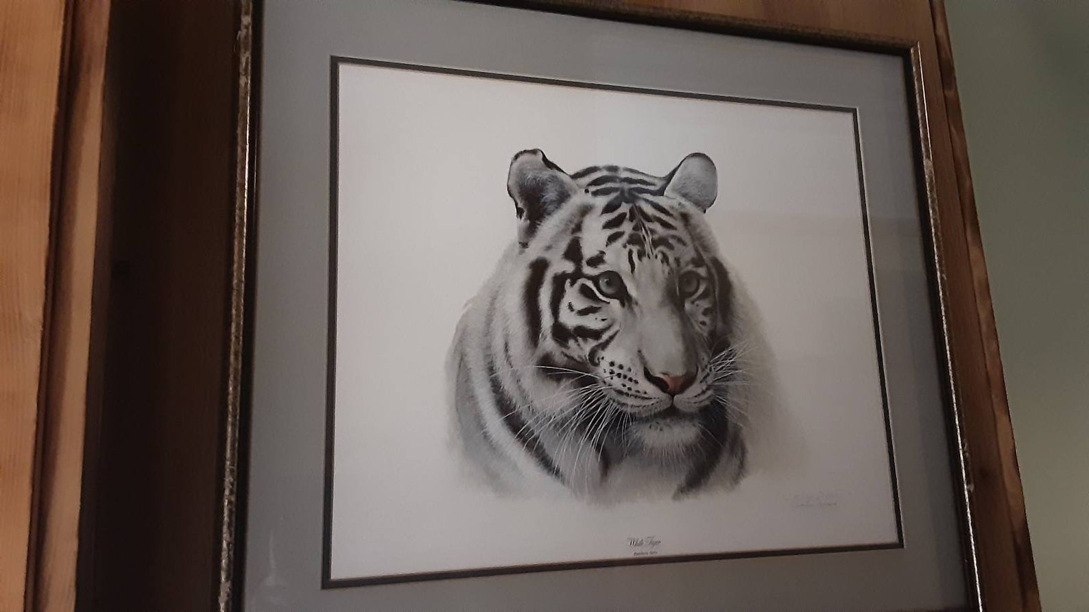 Charles Frace' White Tiger Framed Print/ Signed Artist Charles Frace ...