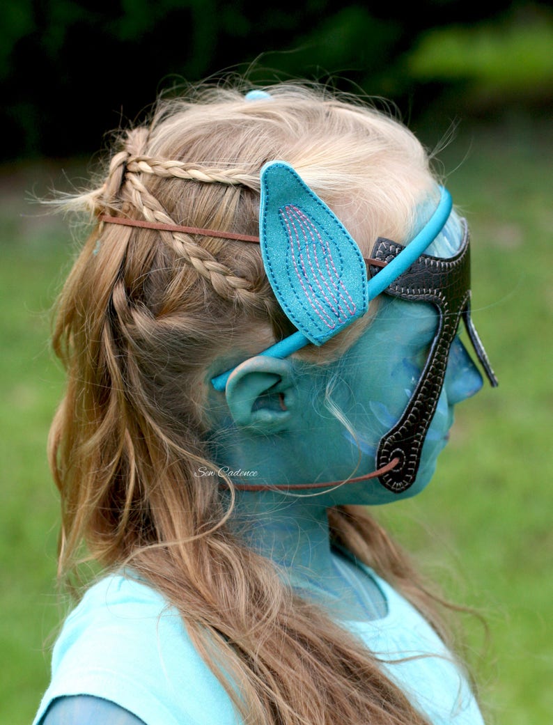 Navi Ears & Mask Avatar Ears and Battle Mask Pandora Blue | Etsy