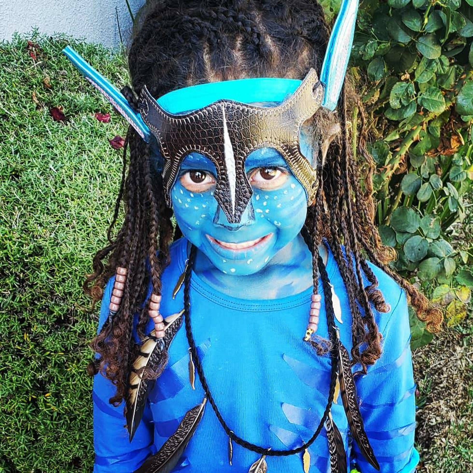 Navi Ears & Mask Avatar Ears and Battle Mask Pandora Blue | Etsy