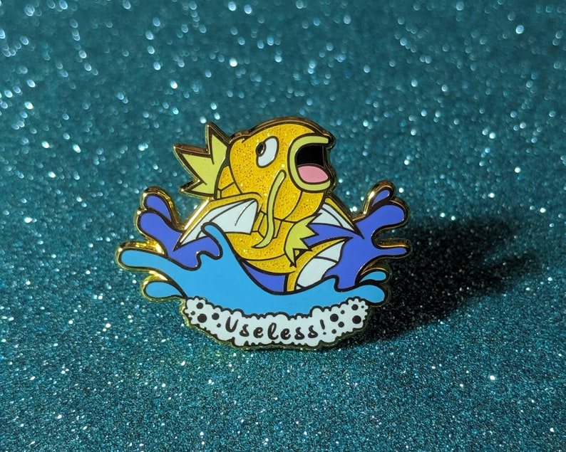 Hard Enamel Pins Useless Magikarp Regular or Shiny With - Etsy