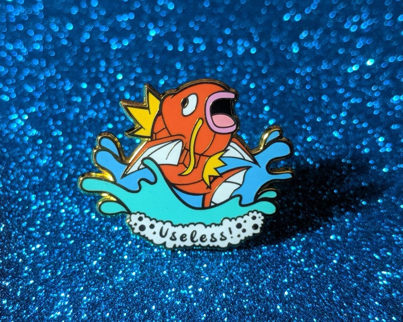 Hard Enamel Pins Useless Magikarp Regular or Shiny With - Etsy
