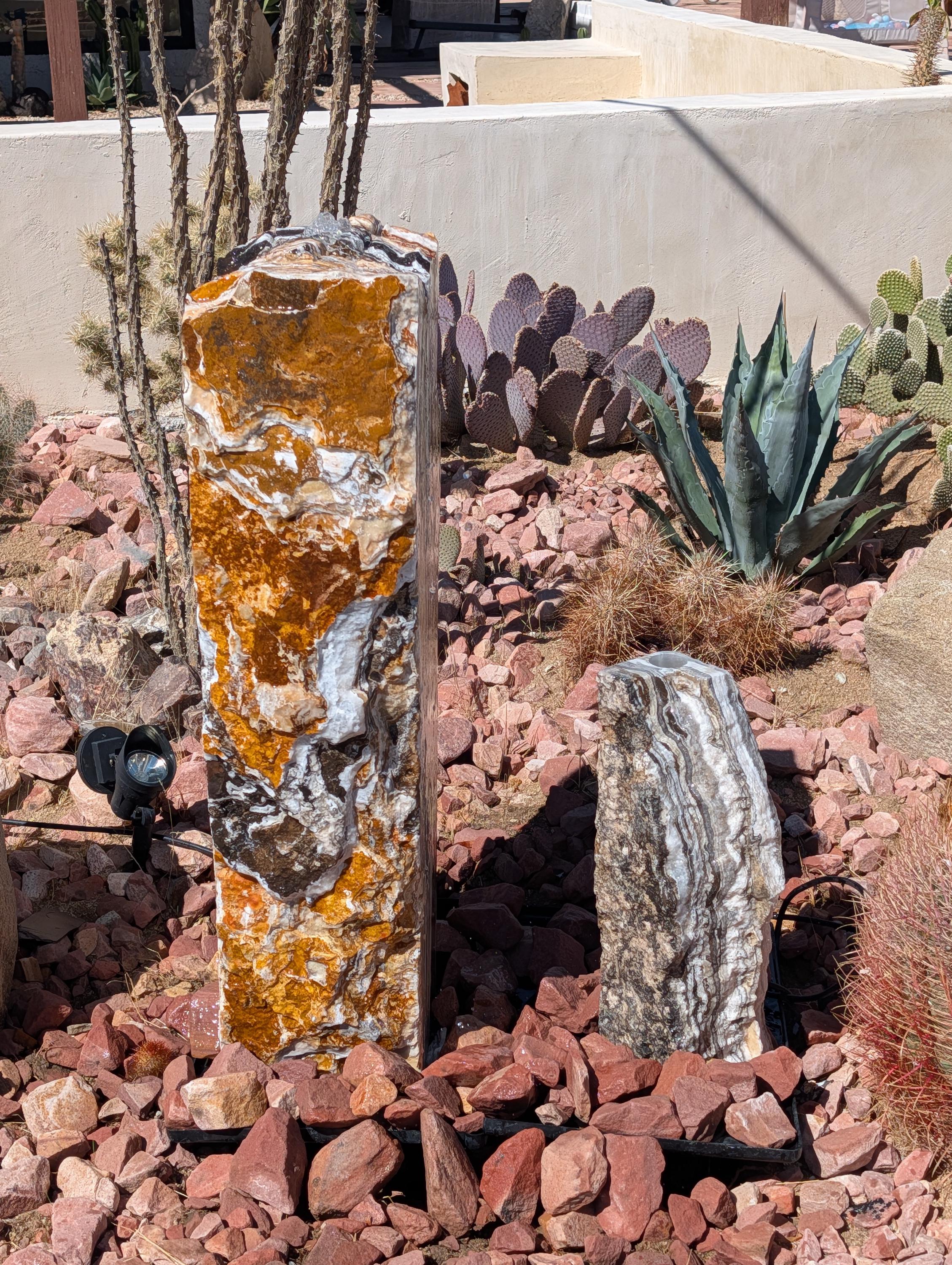 Onyx Monolith Fountain With Rough Face - Water Element Feature - GIFT ...