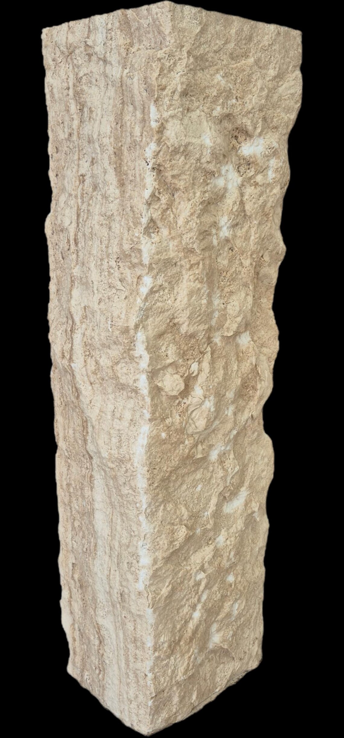 Travertine Pedestal Column - Sculpture Stand - Plinth - Monolith ...