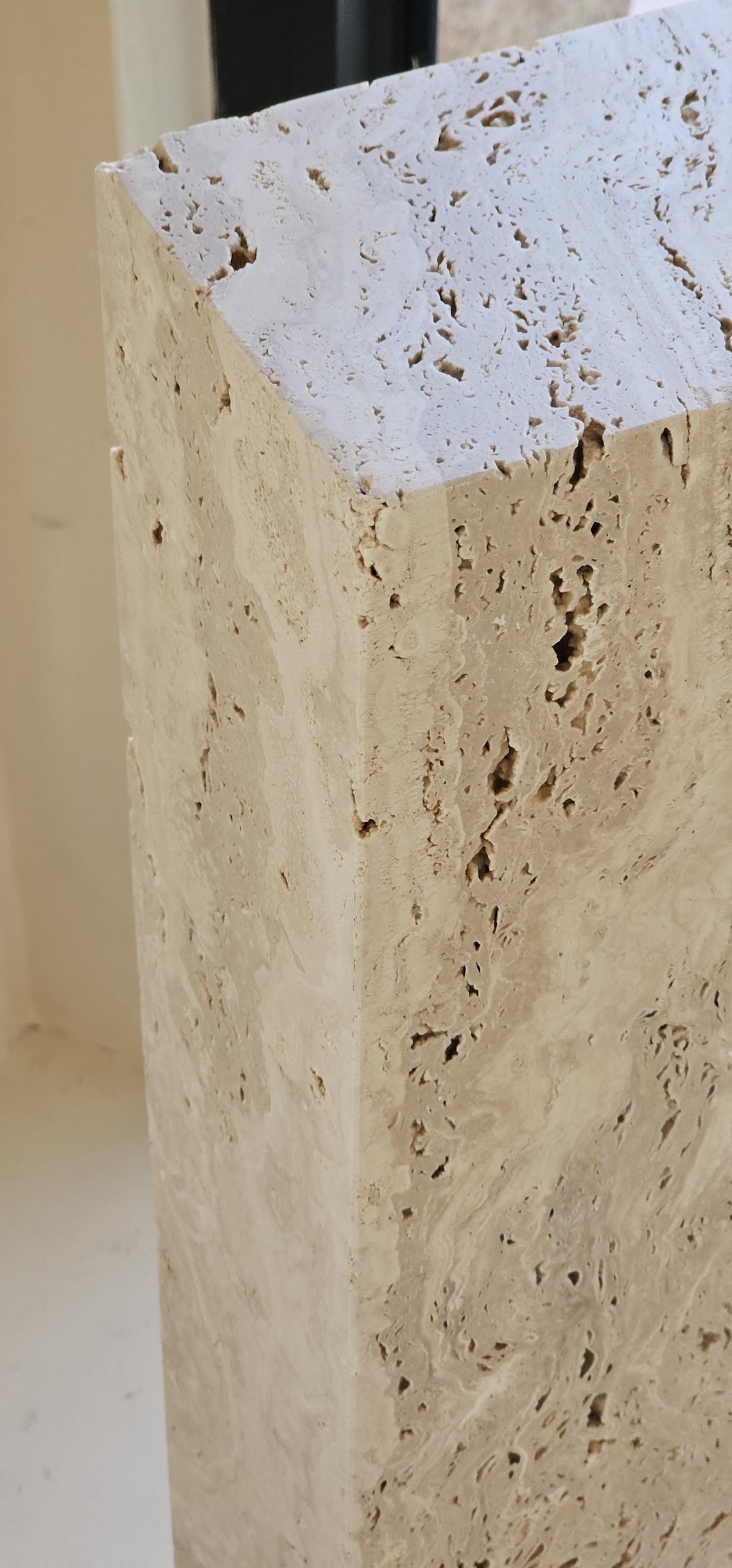 Travertine Pedestal Column - Plinth - Monolith - Solid Stone Block ...