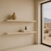 Chiseled Travertine Floating Shelf - Natural Stone Shelves - Invisible ...