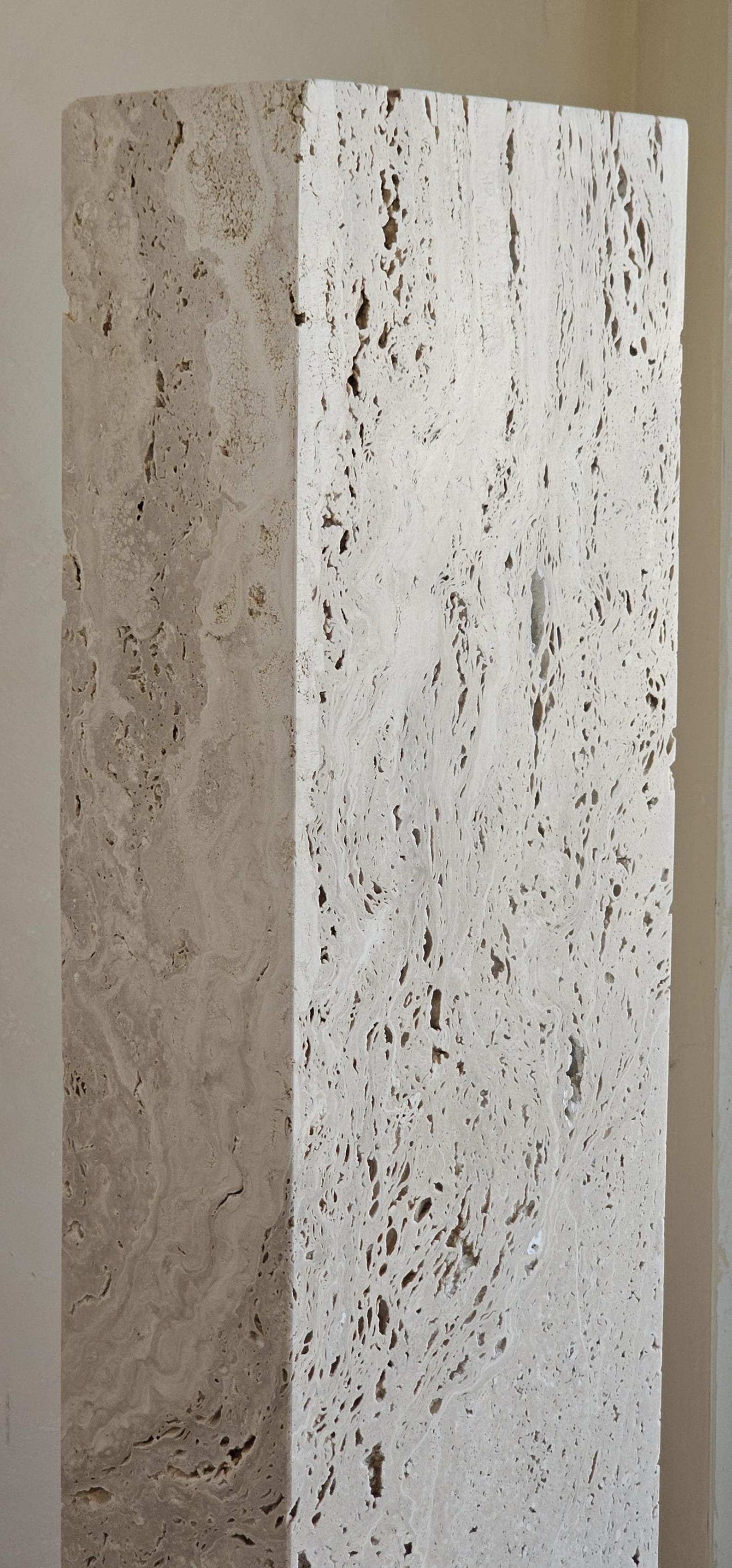Travertine Pedestal Column - Plinth - Monolith - Solid Stone Block ...
