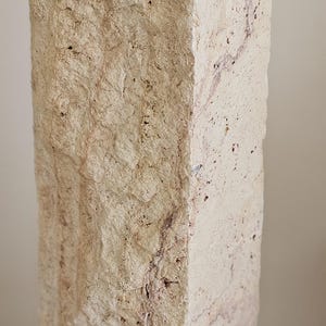 Travertine Pedestal Column - Plinth - Monolith - Solid Stone Block - Etsy