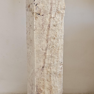 Travertine Pedestal Column - Plinth - Monolith - Solid Stone Block - Etsy