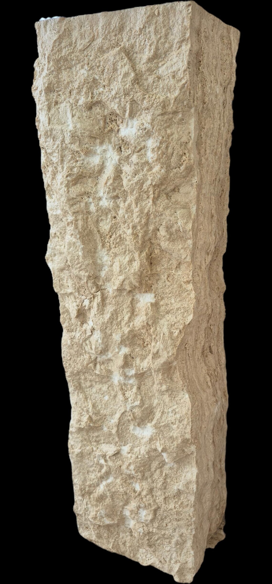 Travertine Pedestal Column - Sculpture Stand - Plinth - Monolith ...