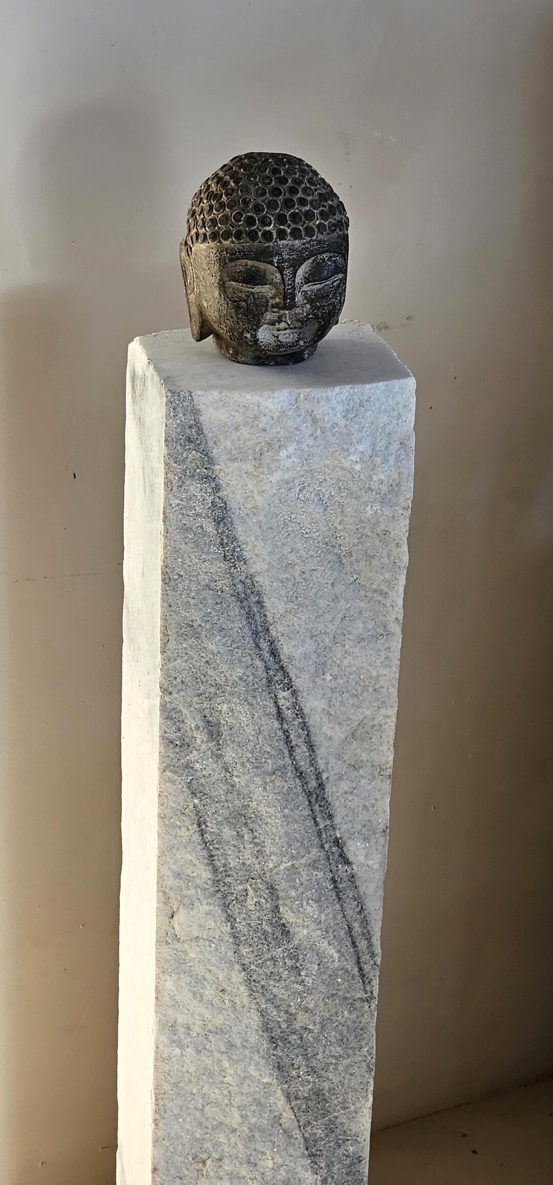 White Marble Pedestal Column - Plinth - Monolith - Etsy