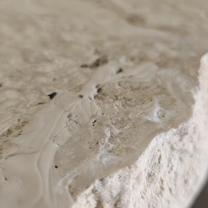 Shell Limestone Floating Shelf With Chiseled Edges. Natural Stone ...