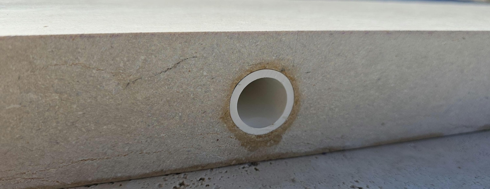 Chiseled Travertine Floating Shelf - Natural Stone Shelves - Invisible ...