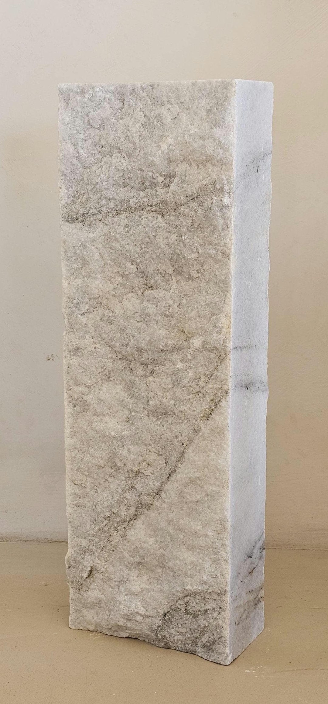 Marble Pedestal Column Raw Face - Plinth - Monolith - Etsy