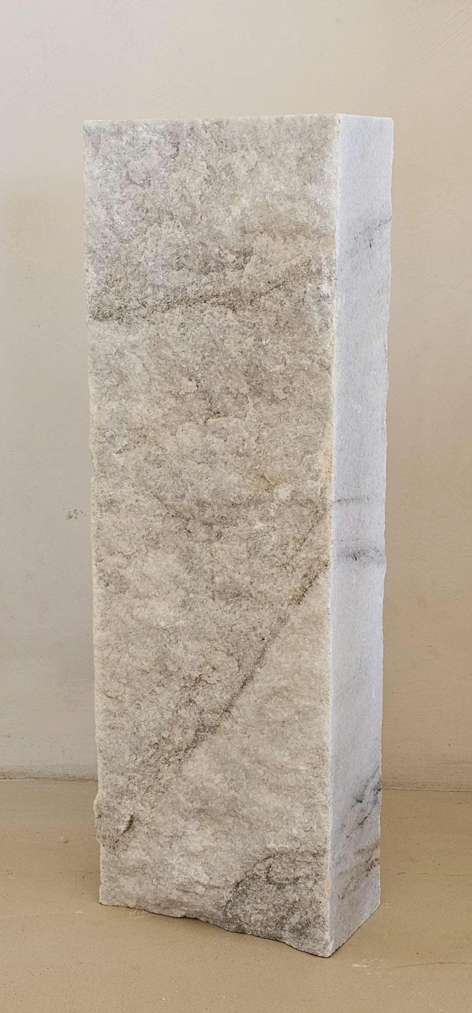 Marble Pedestal Column Raw Face - Plinth - Monolith - Sculpture Stand ...